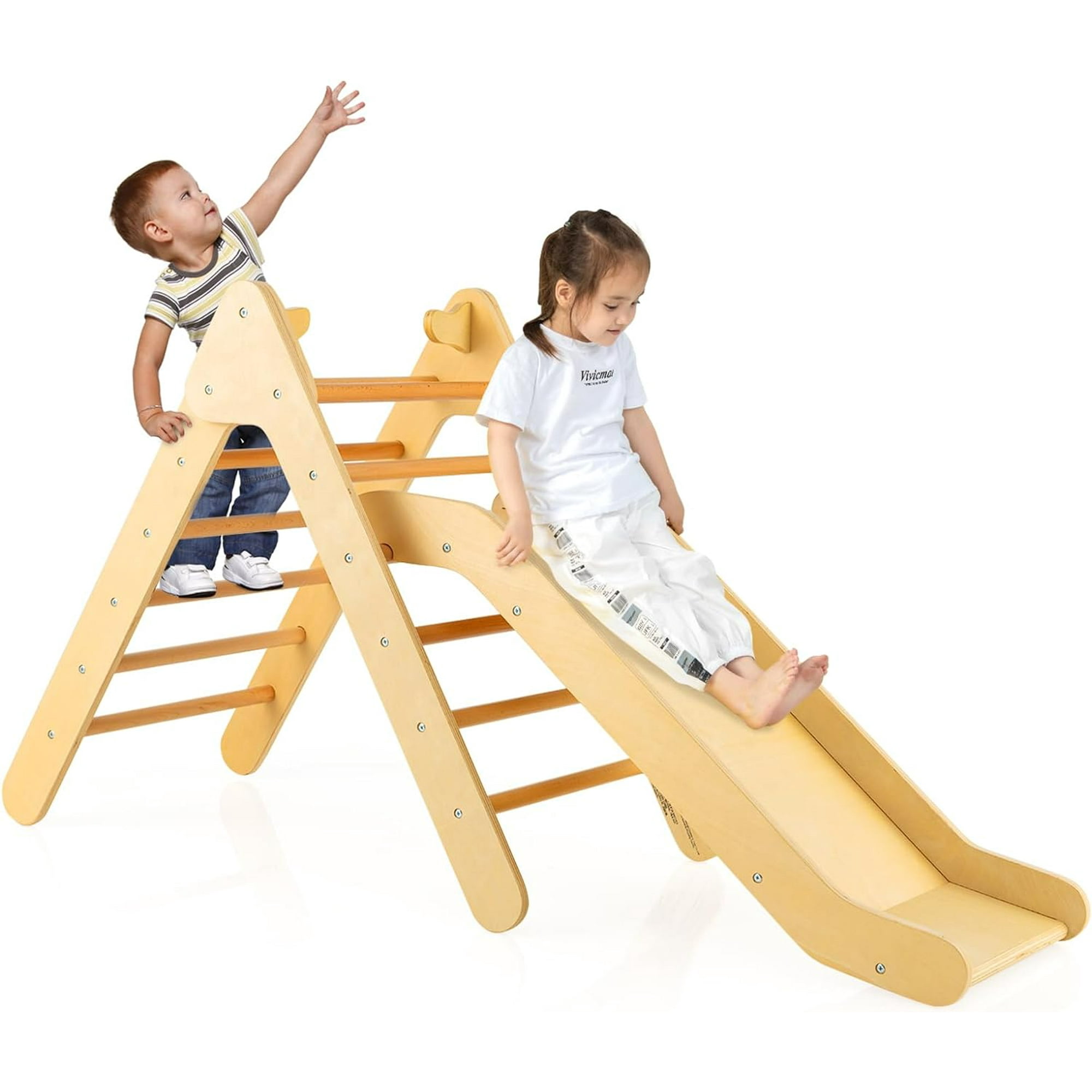 Click here for Olakids Toddlers Triangle Climber  2 In 1 Kids Woo... prices