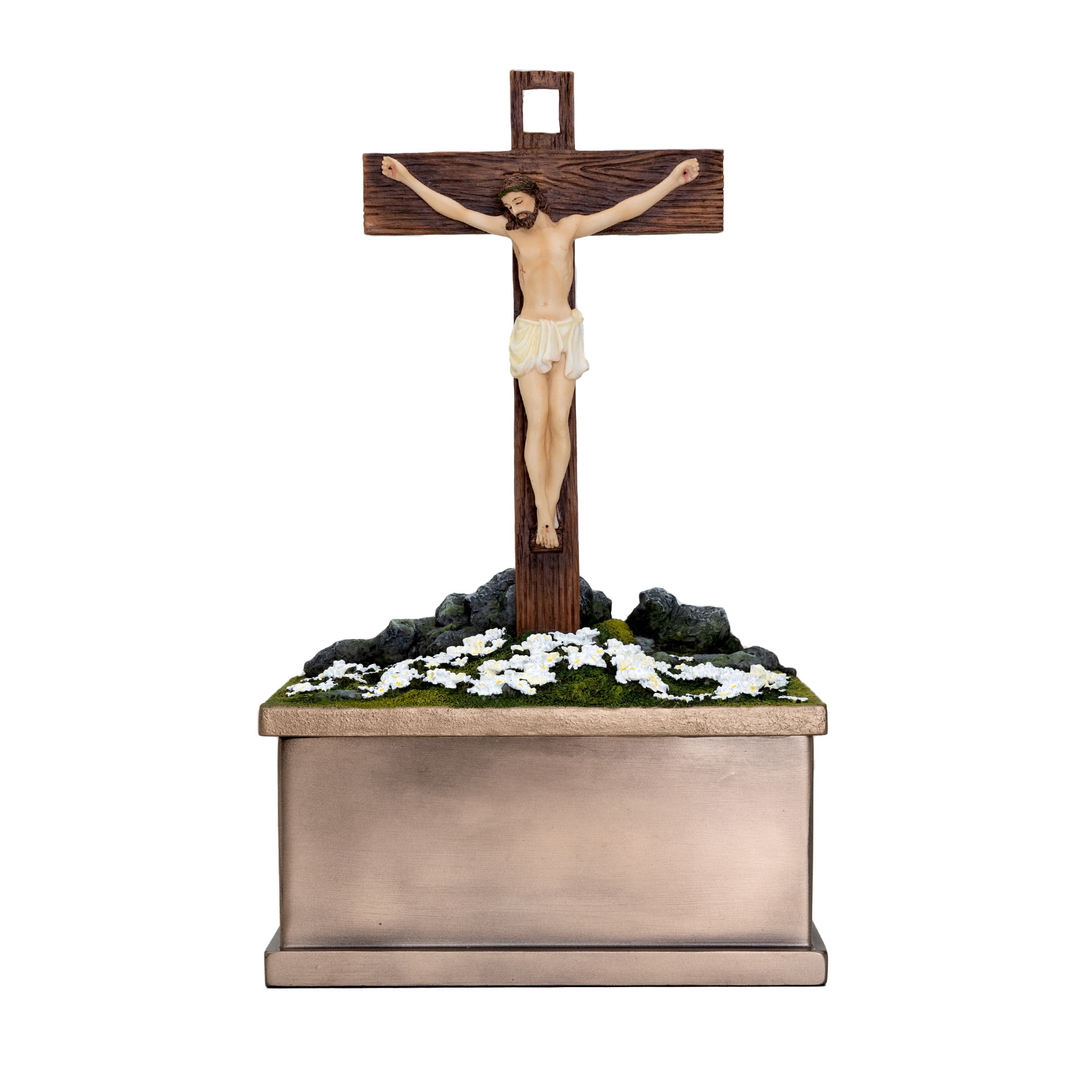 Perfect Memorials Jesus On The Cross Small Cremation Urn - Walmart.com