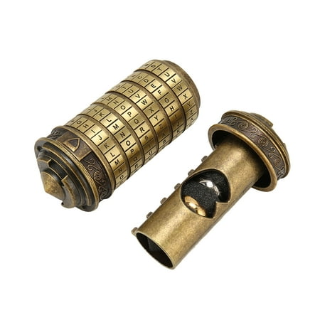 Letter Password Cryptex Lock, Letter Password Lock Green Bronze Zinc ...