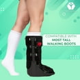 Walking Boot Sock Liner - High Top Tall Cam Walker Boot - Premium Soft ...