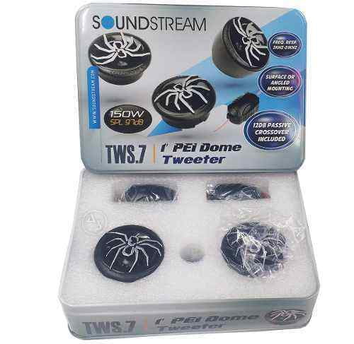 Soundstream TWS.7 1-Inch Tweeter with 12dB Crossover, 110w, 4-Ohm Pair ...