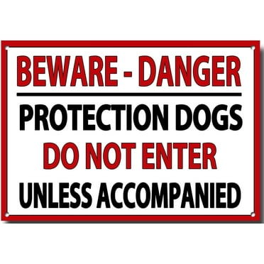 Warning Dangerous Dog on Premises Sign - Walmart.com
