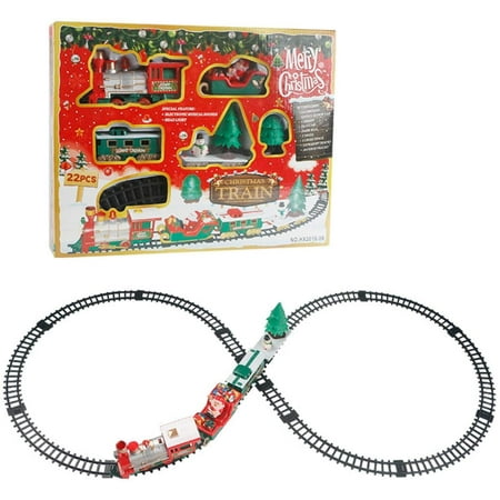 Christmas Train Set Under Tree - Electric Train Set for Kids - Classic ...