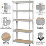 Topeakmart Heavy Metal Adjustable 5-Tier Boltless Storage Shelves Unit ...
