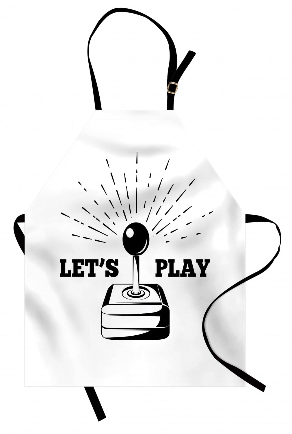 Gaming Apron, Lets Play Typography Game Vintage Joystick 80's Arcade ...