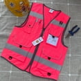 TCCFCCT Pink Safety Vest, High Visibility Reflective Polyester, 9 ...