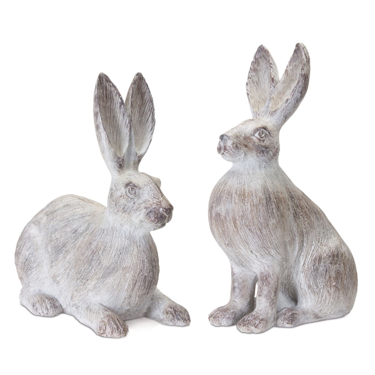 Home Decorative Rabbit (Set of 2) 15"H, 17"H Resin - Walmart.com