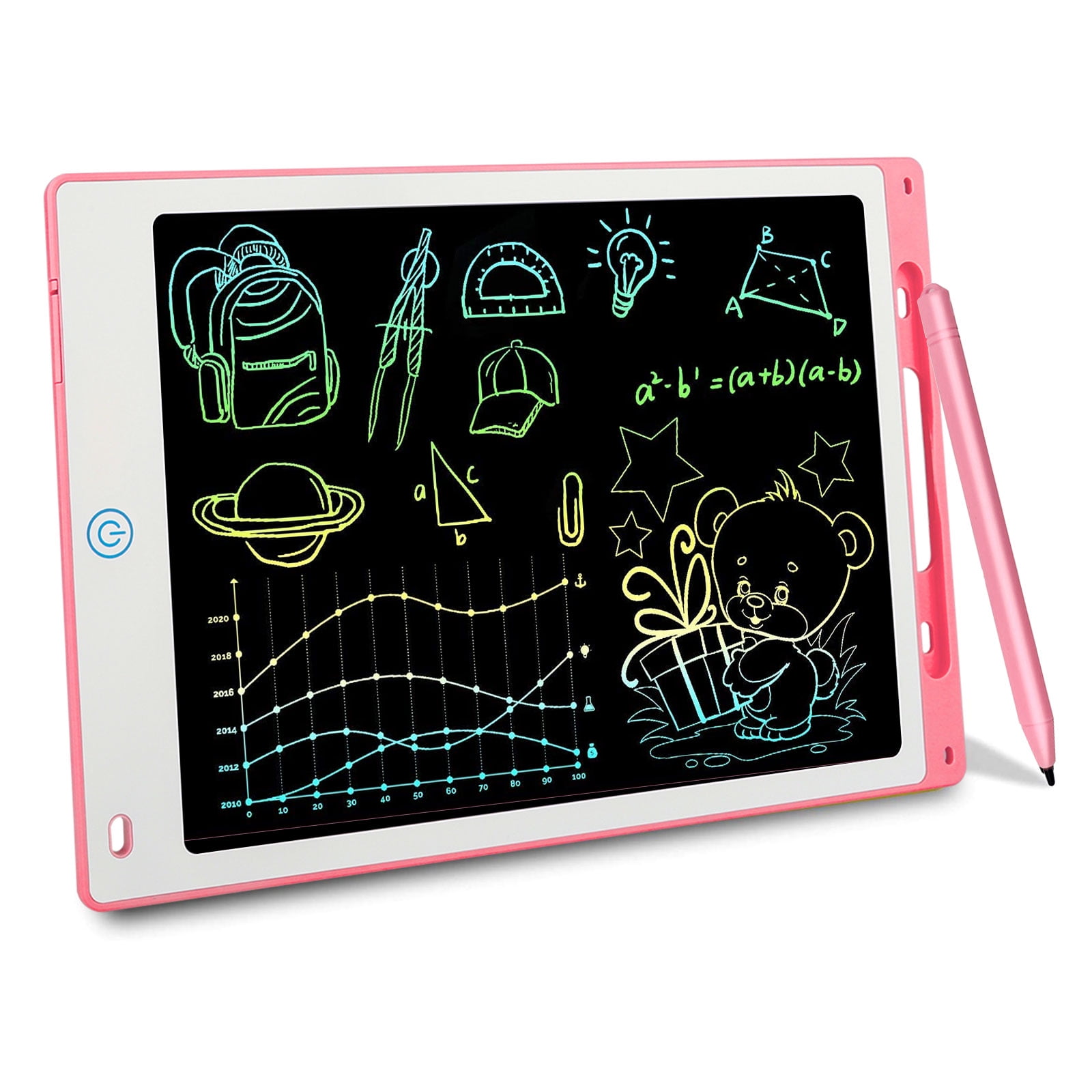 LCD Writing Tablet, TSV 12 in Colorful Screen Drawing Pad, Handwriting ...