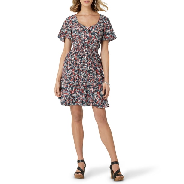 Wrangler® Women's Retro Short Sleeve Dress - Walmart.com