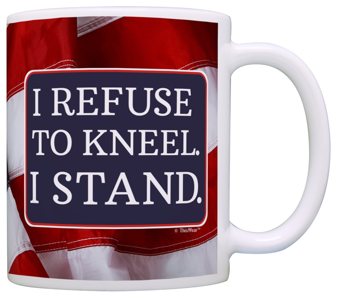ThisWear Pro American Flag I Refuse to Kneel I Stand Pro National ...
