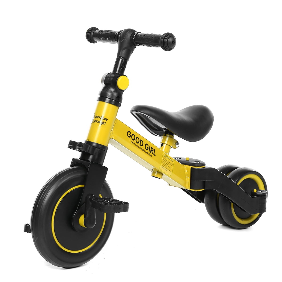 Kids Balance Bike, Toddler Bike with Carbon Steel Frame Adjustable Seat ...