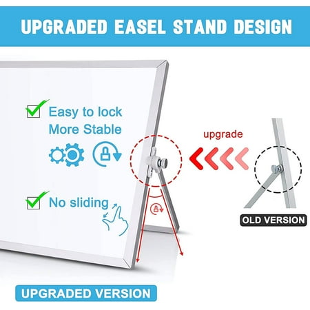 Small Dry Erase White Board, 10" X 10" Double Sided Desktop Whiteboard ...