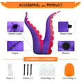 DeeKom Halloween Inflatables, Set of 2, 6' Octopus with 36 LED Lights ...