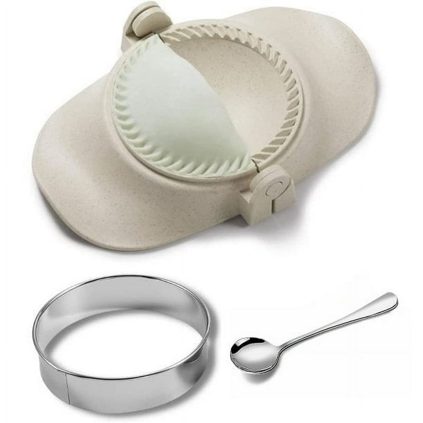 Empanada Maker Press, Extra Large Dumpling Maker Set with Dough Cutter ...