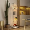 Jopath 4-Tier Glass Display Cabinet with Glass Doors,65" Floor Standing ...