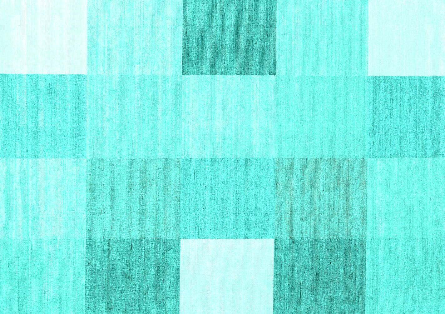 Ahgly Company Machine Washable Indoor Rectangle Checkered Turquoise ...