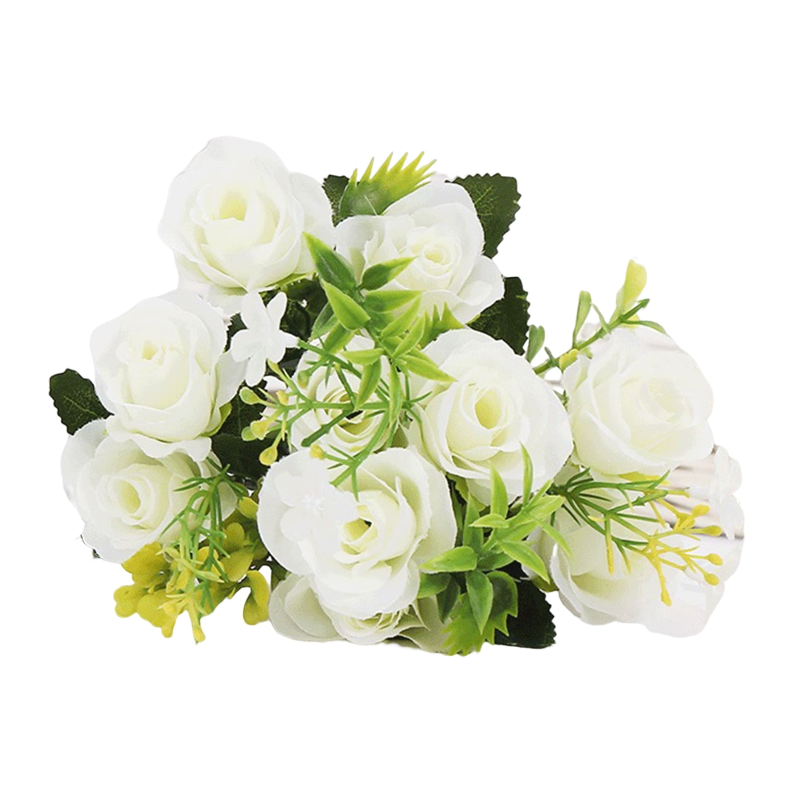 Fake Rose Silk Flowers, Rose Bouquet Artificial Flowers Faux Rose ...