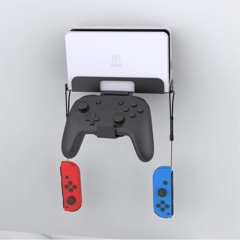 Wall Mount for Nintendo Switch and Switch OLED Mounts Nintendo Switch on Wall Near TV with Hooks for Hanging Joy Cons and controller Walmart