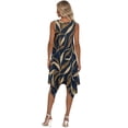 Binienty Golden Leaf Sleeveless Sundress, with Side Pockets Summer ...