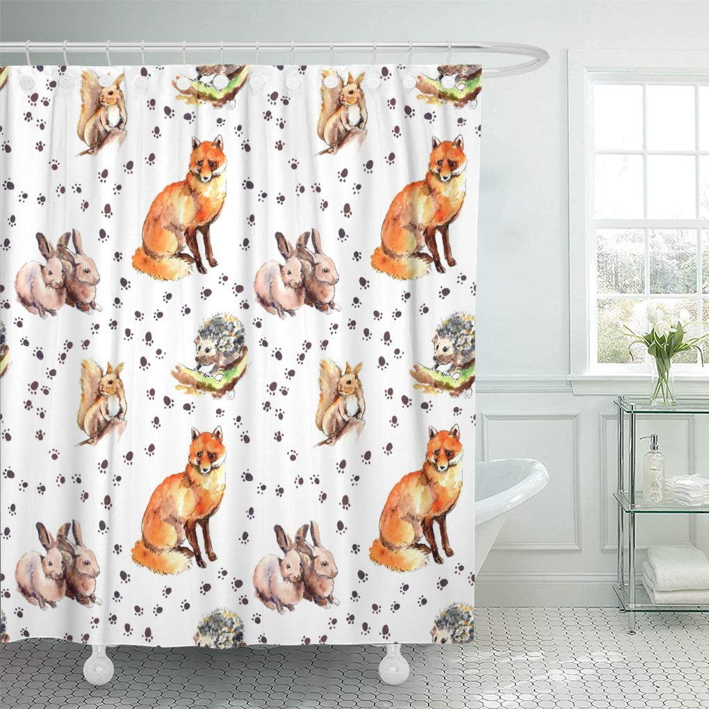 SUTTOM Line Spoor and Footprint Wild Squirrel Rabbits Hedgehog Shower ...