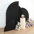 BalsaCircle 4 Black Fitted Spandex Matter Half Moon Wedding Arch ...