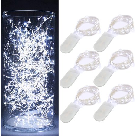 6PCS 10ft(3m) LED Starry String Lights 30 Micro LEDs on Silvery Copper ...