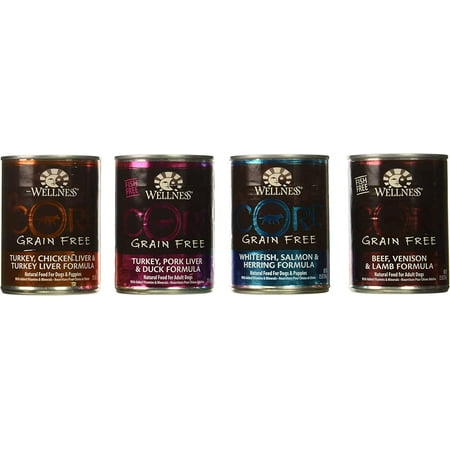 Wellness CORE Natural Grain Free Wet Canned Dog Food Variety Pack - 4 ...