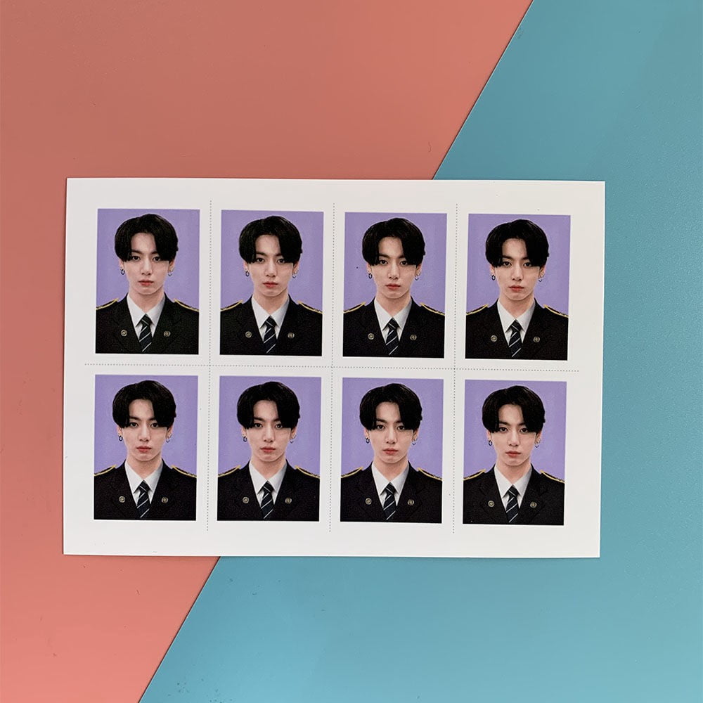BTS Uniforme Foto ID De Una Pulgada Pasaporte SUGA JIMINBTS Documento 3 ...