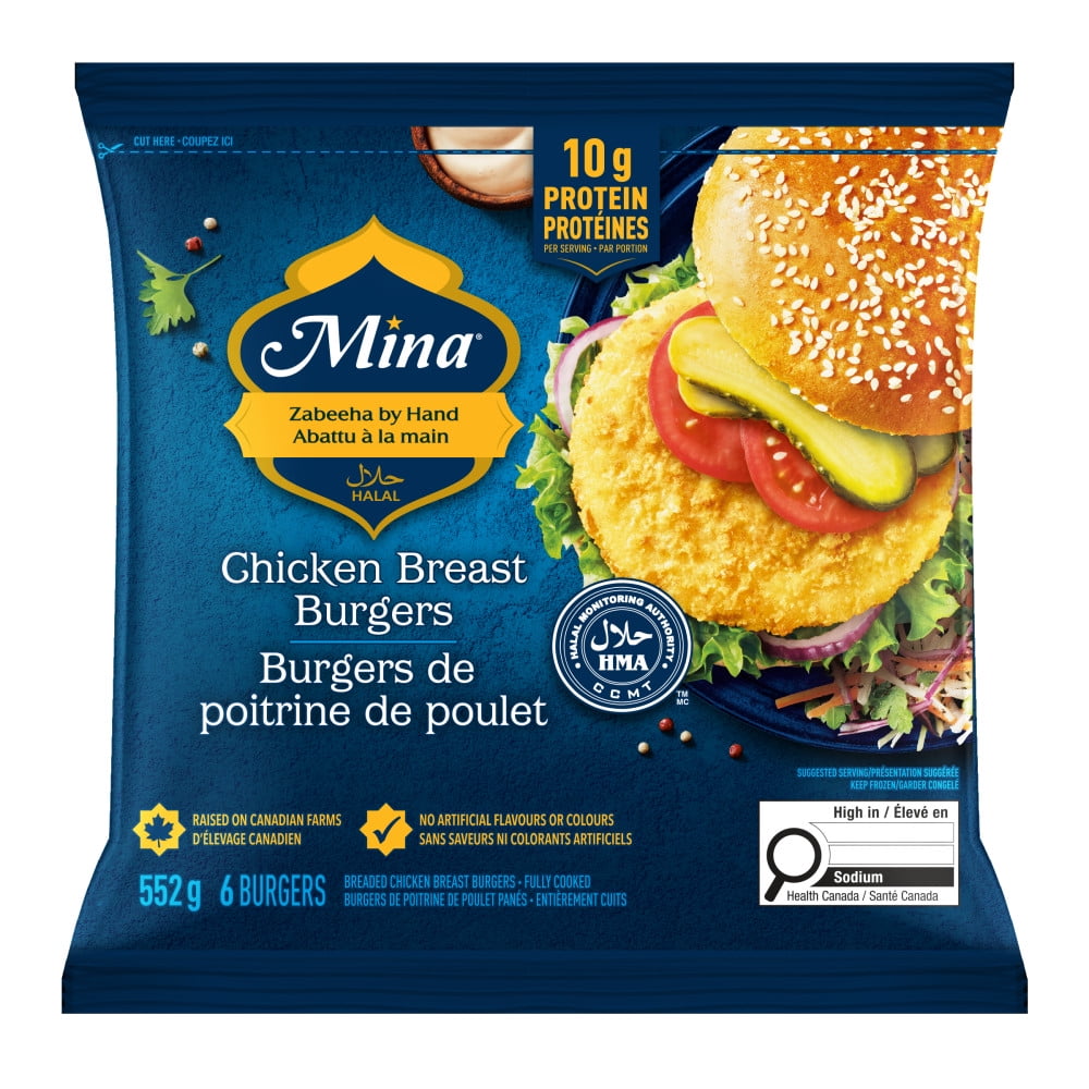 Click here for Mina Halal Chicken Breast Burgers 552gr prices