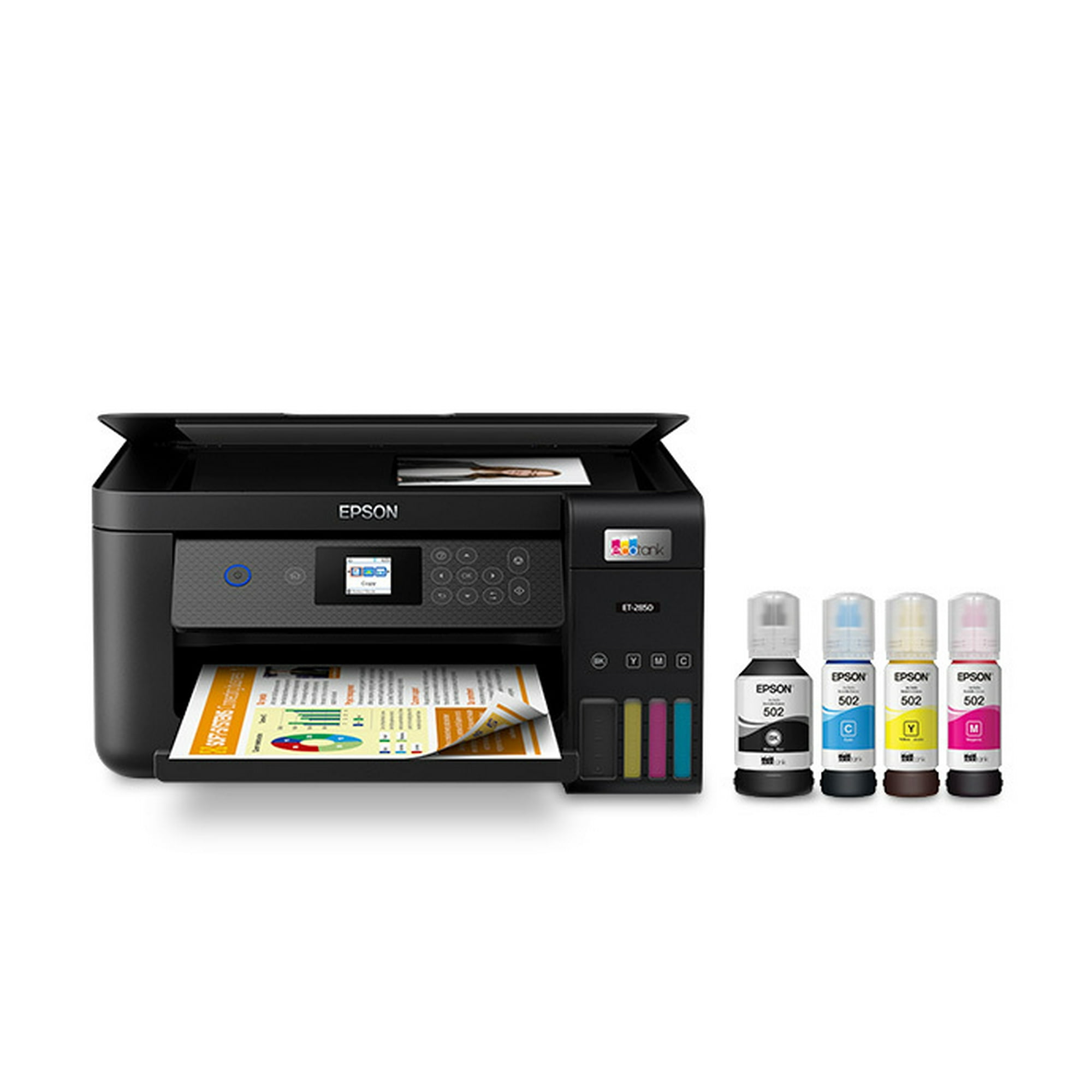 New Epson Ecotank Et-2850 Wireless Colour All-In-One Cartridge-Free Supertank Printer Scan Copy 2-Sided Printing 17.6 X 16.2 X 10.7