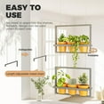 Bamworld15", 17", 17" 2-Tier Gray Bamboo Hanging Plant Rack - Walmart.com