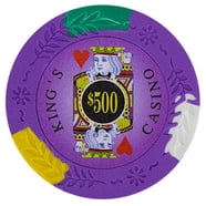 Crown Casino 500 Piece 13.5g Clay Poker Chips Set with Colored Chips ...