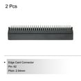 Card Edge Connector Black Socket Straight Connection 62 Pin 2.54mm ...