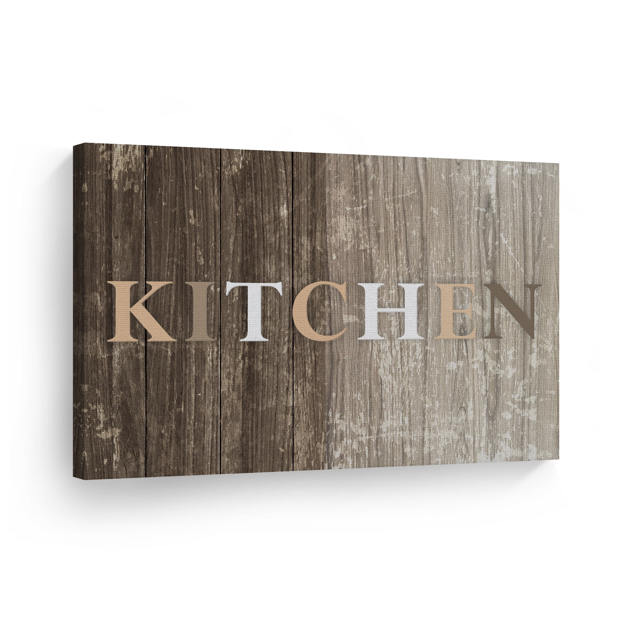 Smile Art Design Kitchen Lettering on Wood Vintage Kitchen Canvas Wall ...