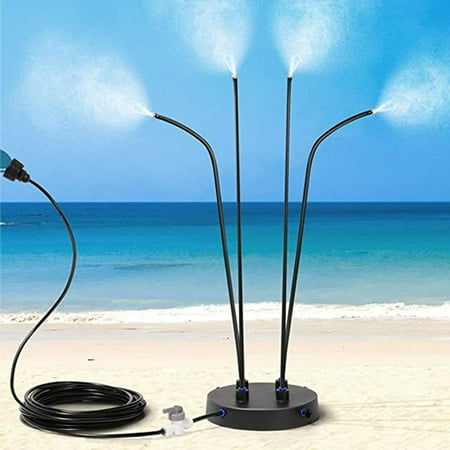 Adjustable Misting Cooling System, 4 Nozzles Flexible Mister Portable ...
