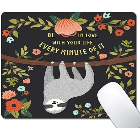 Inspirational Quotes Mouse Pad, Sloth Handstand Mousepad for Design ...