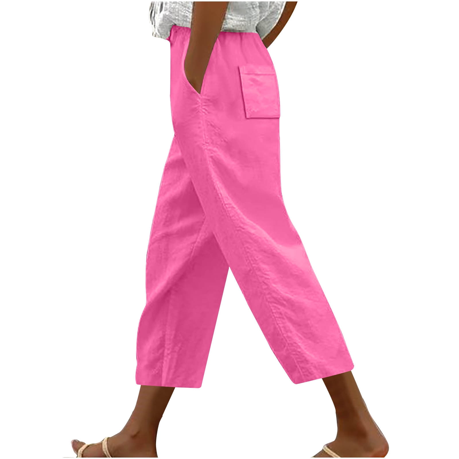 Click here for Cameland Plus Size Capris Pants For Women Fashion... prices