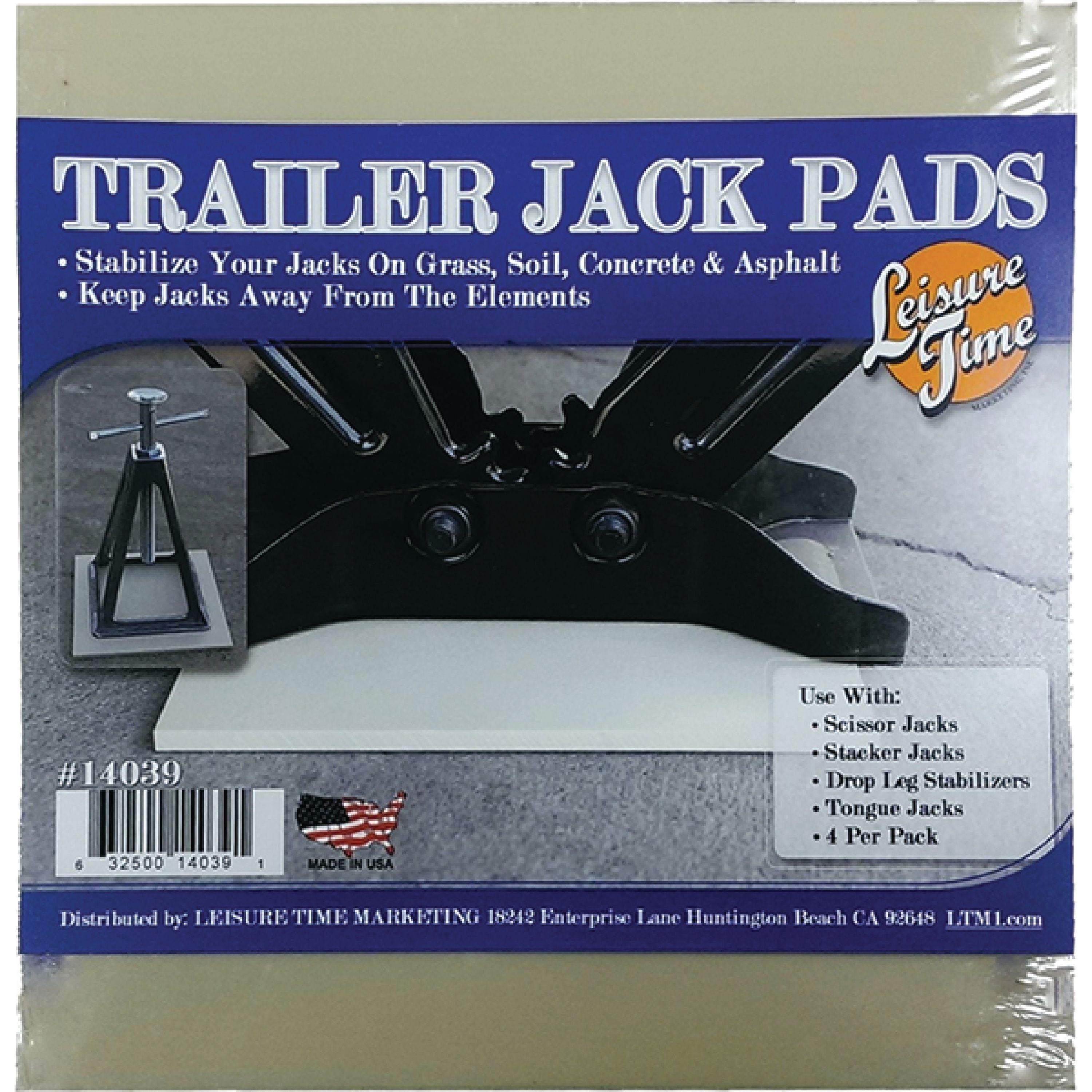 Leisure Time 14039 Stabilizing Base Pads for RV Trailer Jacks - 4 Pack ...