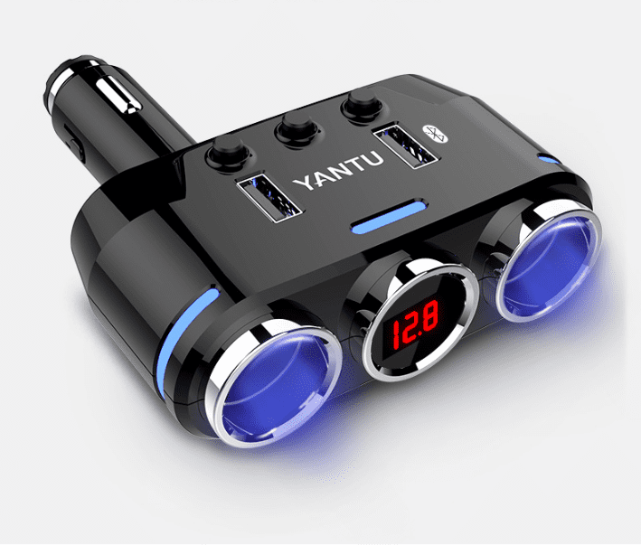 Obr 2-Sockets Wireless Cigarette Lighter Splitter 80W Cigarette Lighter ...
