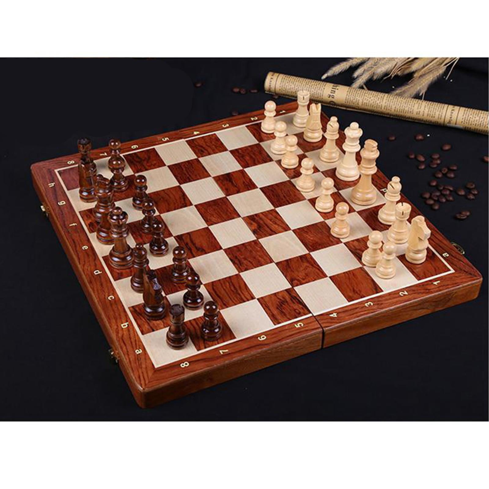 Folding Travel Chess Set Portable Folding Chessboard Case for Pieces ...