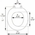 2F1R6-40 Slow Close Plastic Round Top Mount Toilet Seat with Adjustable ...