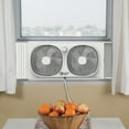 "Comfort Zone 9"" Powerful Duo 2-Speed Window Fan with 180° Adjustable ...