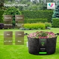 VIVOSUN 1 Pack 100 Gallon Grow Bag, Fabric Pot with Handles for ...