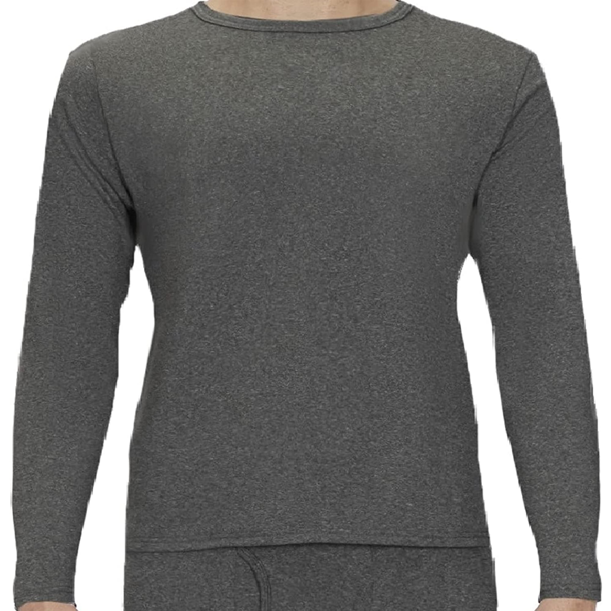 Rocky Men's Thermal Underwear Shirt Long Johns Top Base Layer for Cold Weather, Melange Charcoal ...