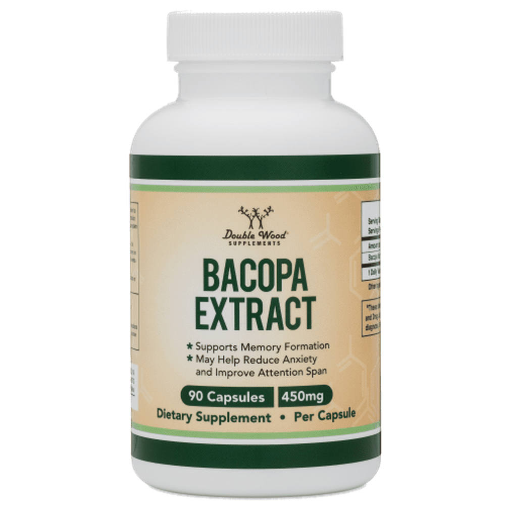 Bacopa Extract 450mg, 90 Count (Made in USA) Non-GMO, Gluten Free ...