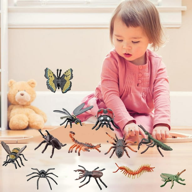 Figuras de insectos, 12 piezas de figuras de insectos realistas, modelo ...