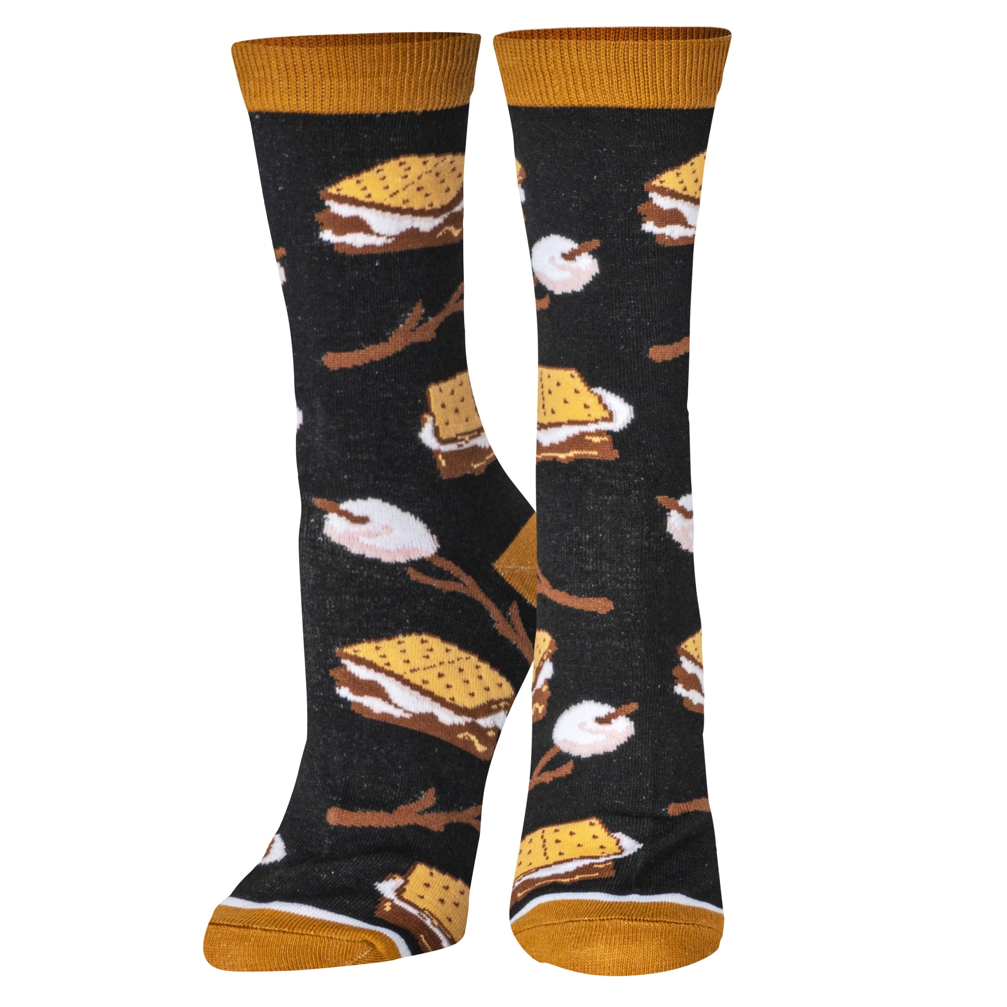 Crazy Socks Smores Fun Print Novelty Crew Socks for Women - Walmart.com