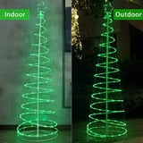 Colorful Lighted Spiral Christmas Tree Lights with Remote, 6FT ...