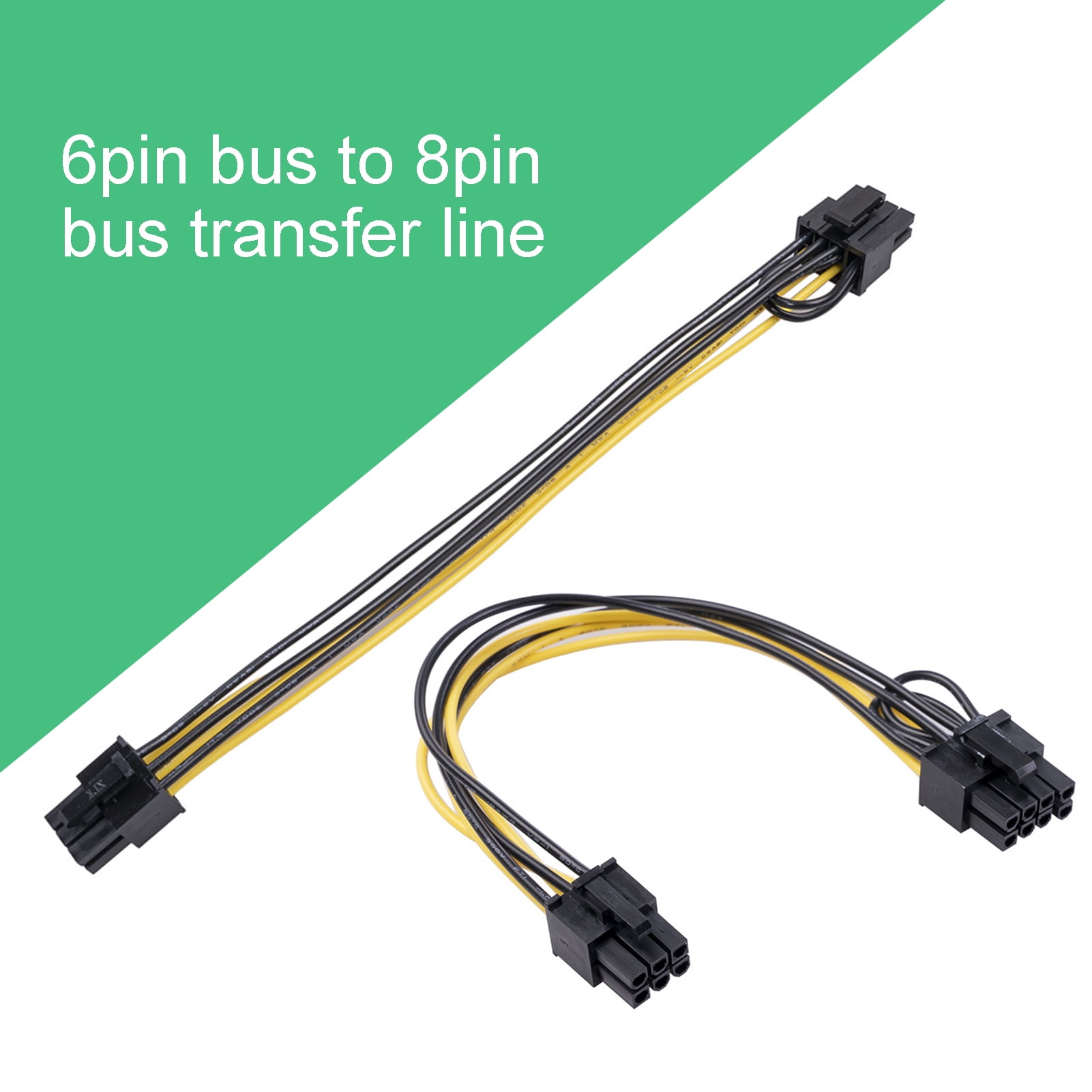 Opolski 6-Pin to 6-Pin + 2-Pin Power Cable Conveter Female to Female ...