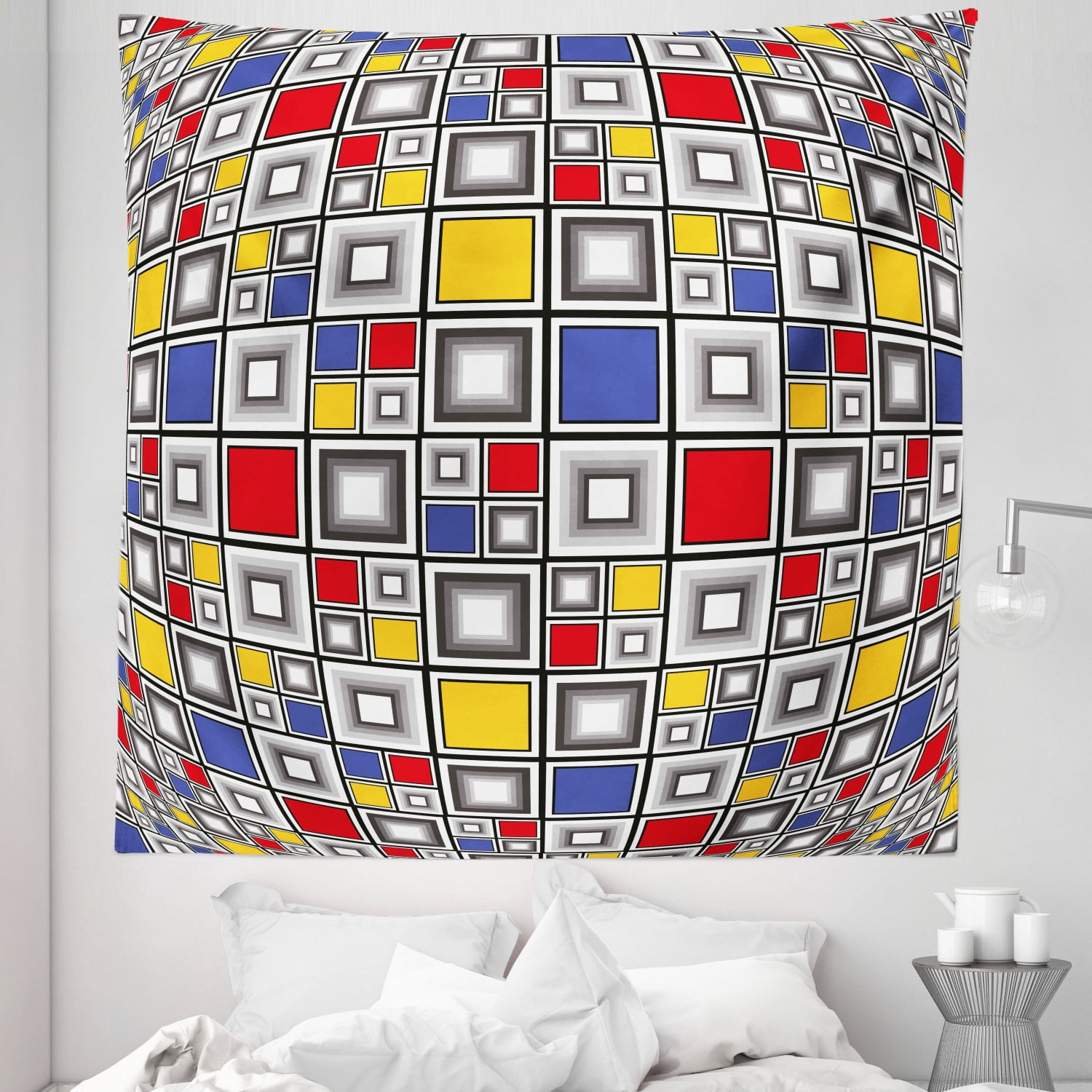 Geometric Tapestry, Geometric Theme Abstract Art Style Modern Colorful ...